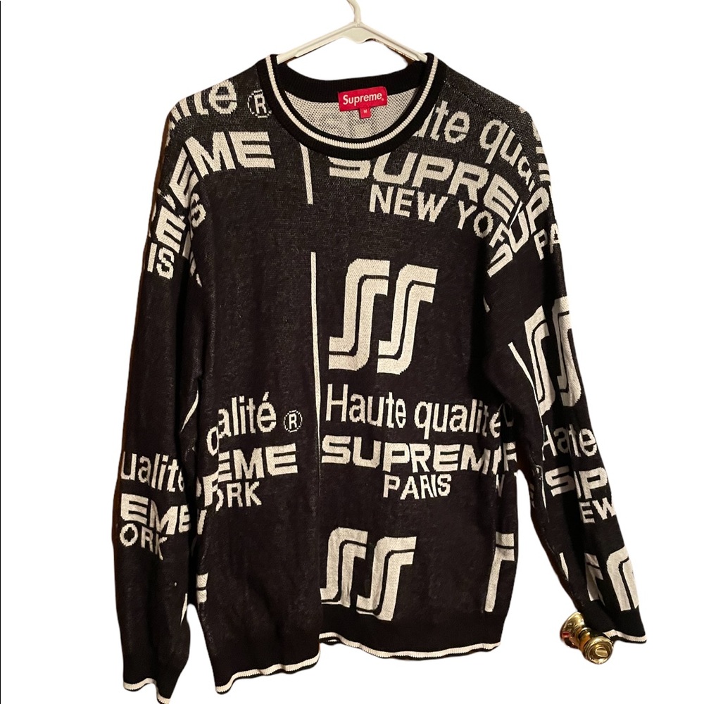 Black Supreme Sweater - Gem